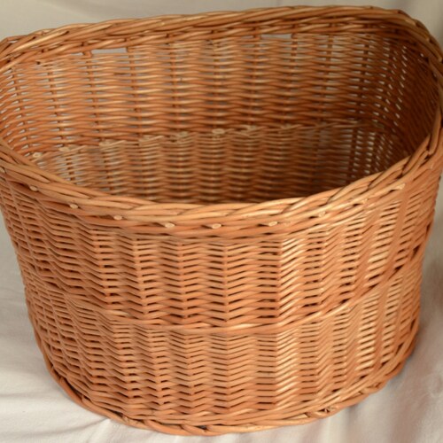 Bicycle Basket Hand Woven Wicker Bike Basket Wicker Bicycle - Etsy