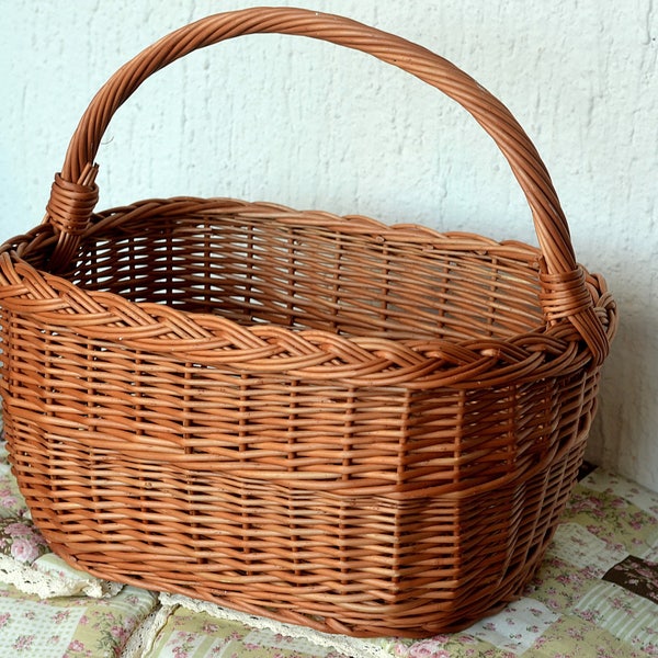 Woven Wicker Basket - Etsy