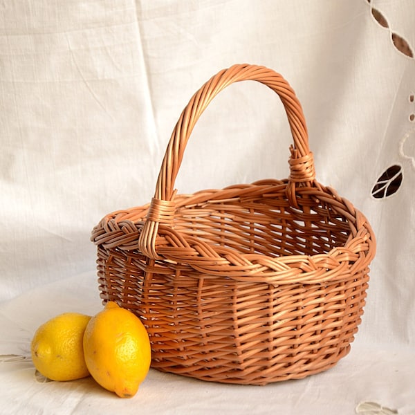 Small Wicker Basket - Etsy