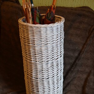 Made to Order Wicker Umbrella Holder Rustic Wicker Umbrella Stand ...