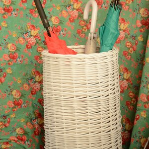Made to Order Wicker Umbrella Holder Rustic Wicker Umbrella Stand ...