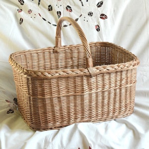 Large Wicker Basket, Rectangular Basket, Willow Basket Large, Big ...