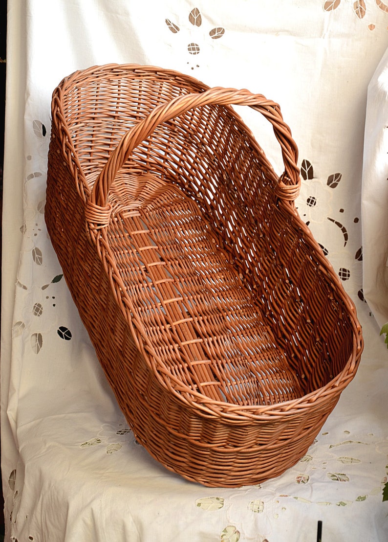 Extra Long Basket with Handle Very Large Wicker Basket Long | Etsy
