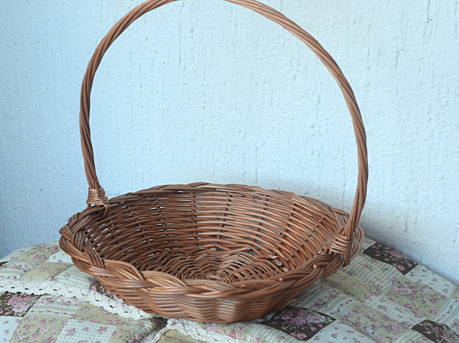 Flower Display Basket Long Handle Basket High Handle Gift | Etsy