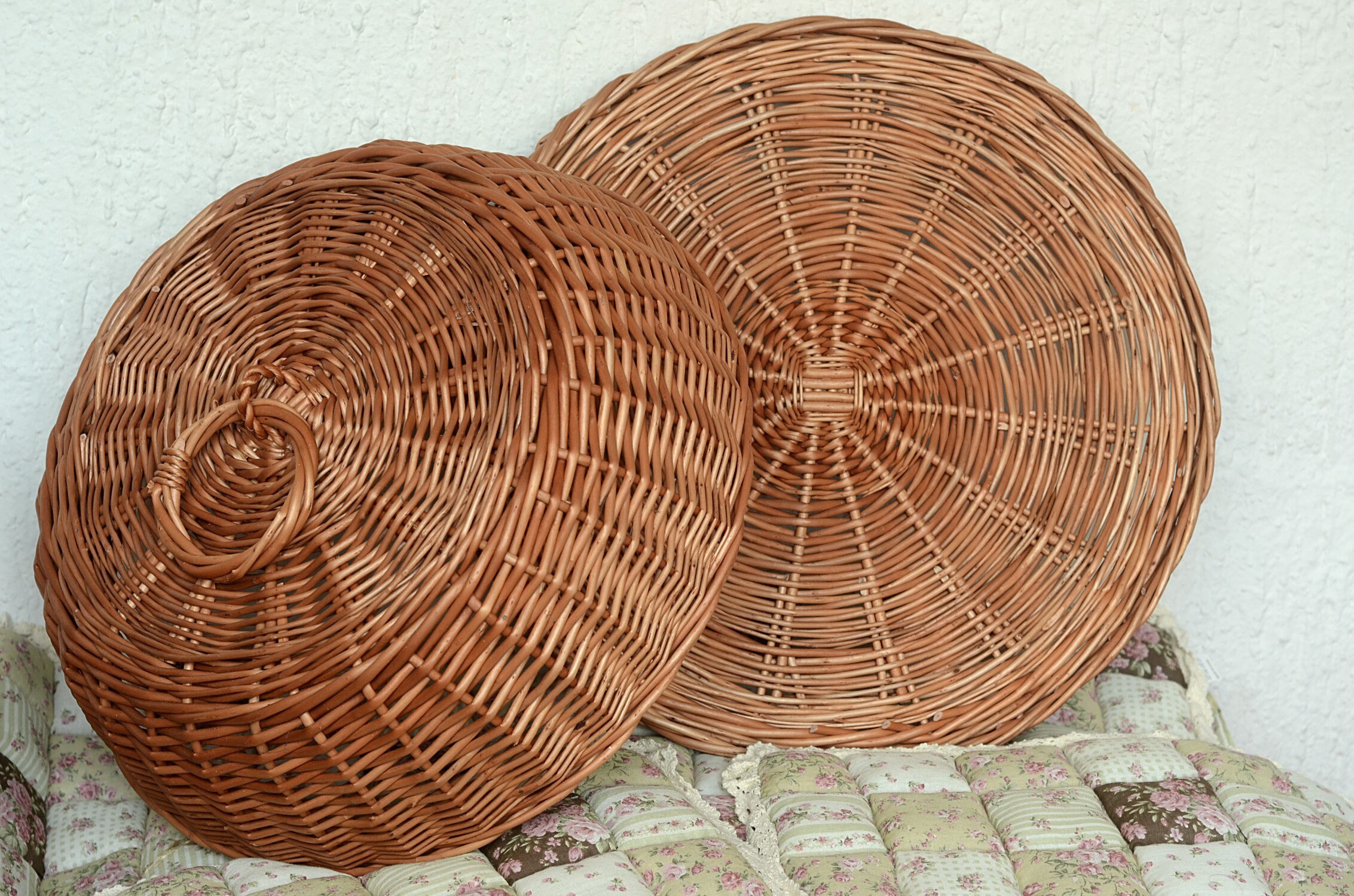 Large Wicker Plate With Lid Bread Plate With Lid Round - Etsy