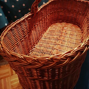 Extra Long Willow Woven Basket With Handle: Large Size - Etsy