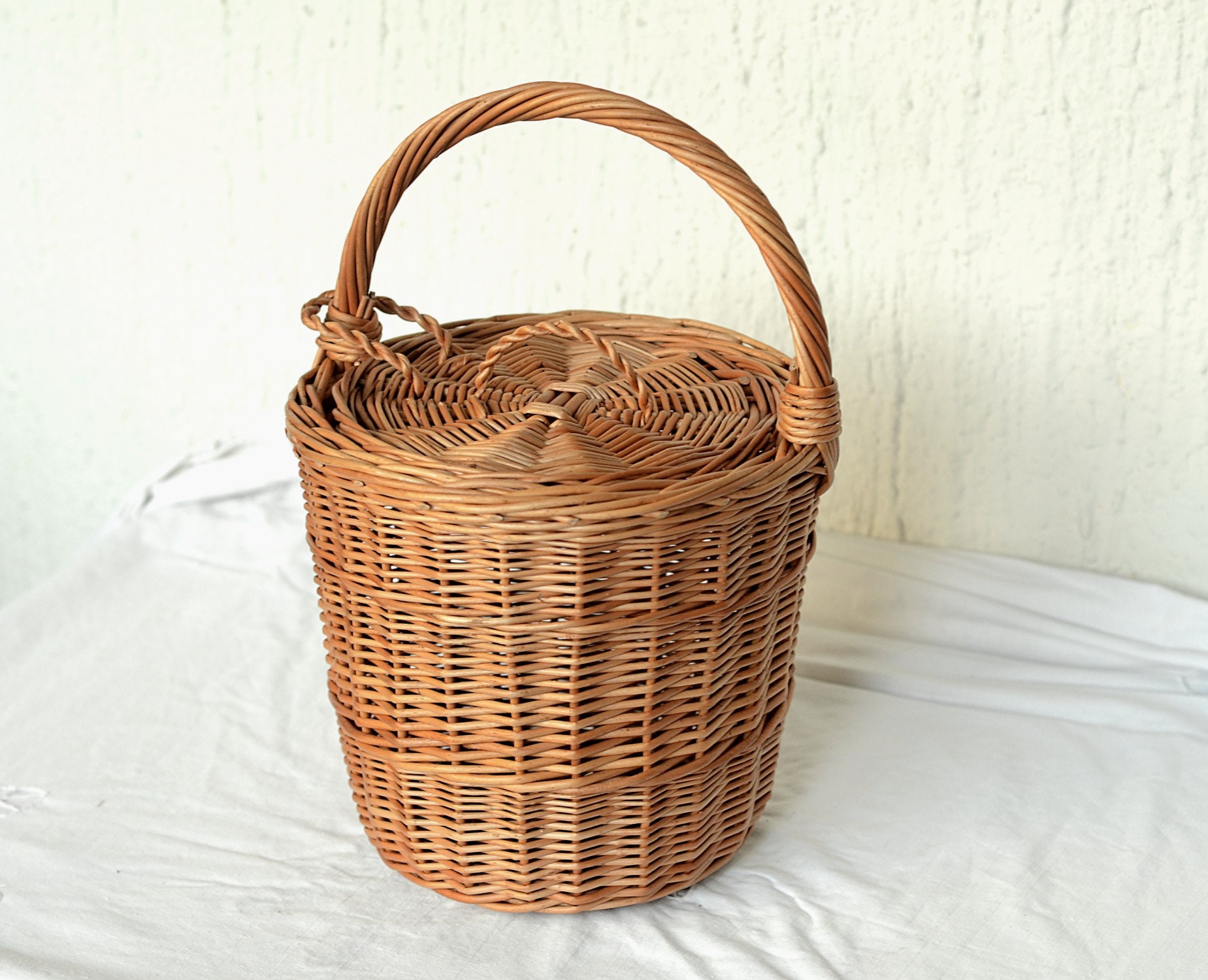 Birkin Basket Medium Size Medium Birkin Basket Round Wicker | Etsy