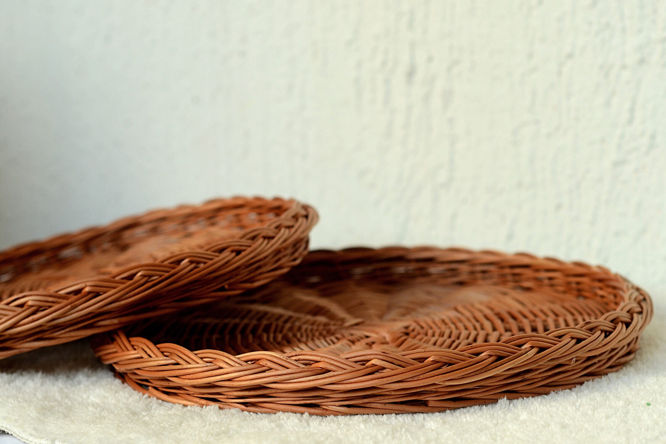 Wicker Pizza Plate Woven Pizza Basket Tray Natural Wicker - Etsy