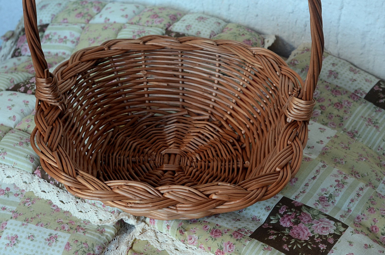 Flower Display Basket Long Handle Basket High Handle Gift - Etsy