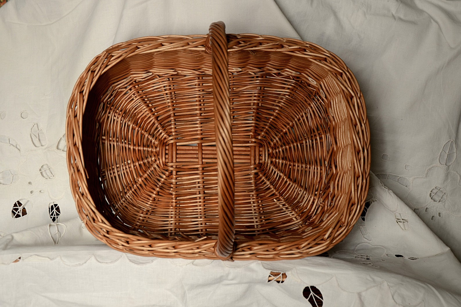 Rectangular Wicker Basket Gift Basket Shallow Basket - Etsy