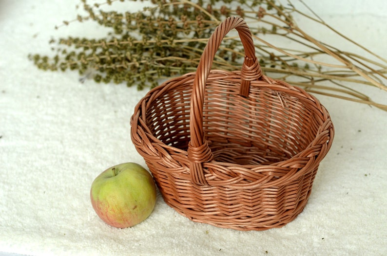 Kids Wicker Basket Flower Girl Basket Small Basket Small | Etsy