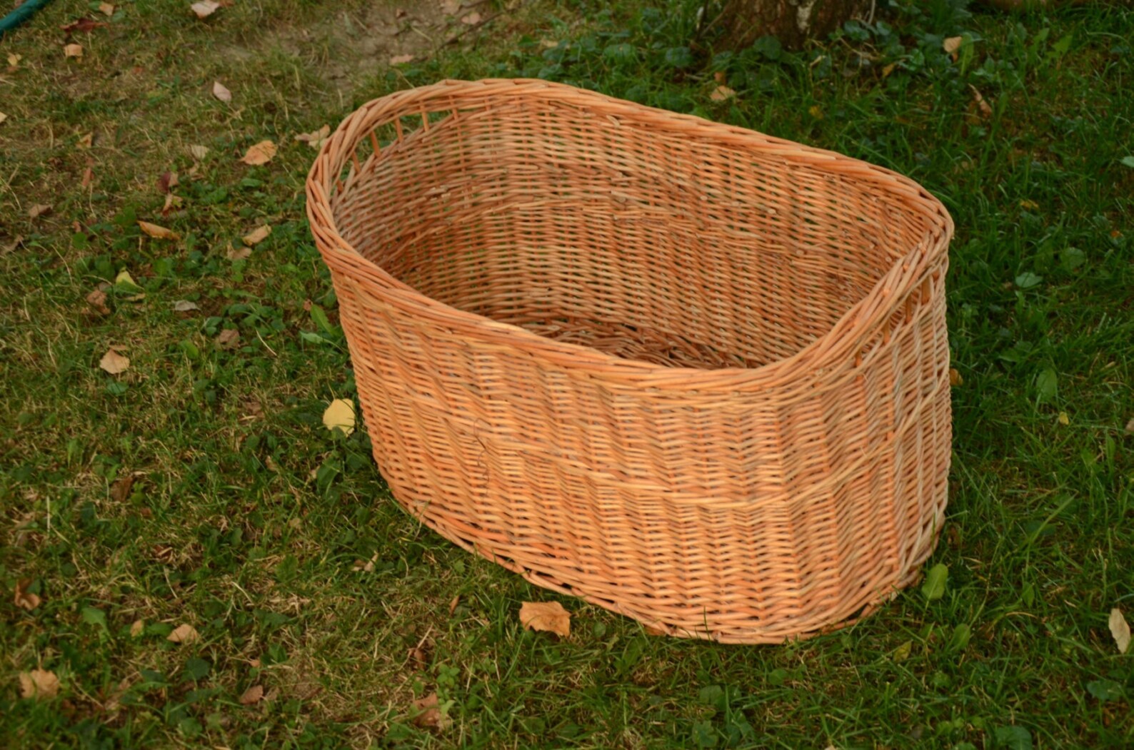 Large Storage Basket, Oval Storage Wicker Basket, Log Basket Big Sturdy ...