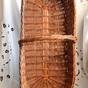 Extra Long Willow Woven Basket With Handle: Large Size - Etsy