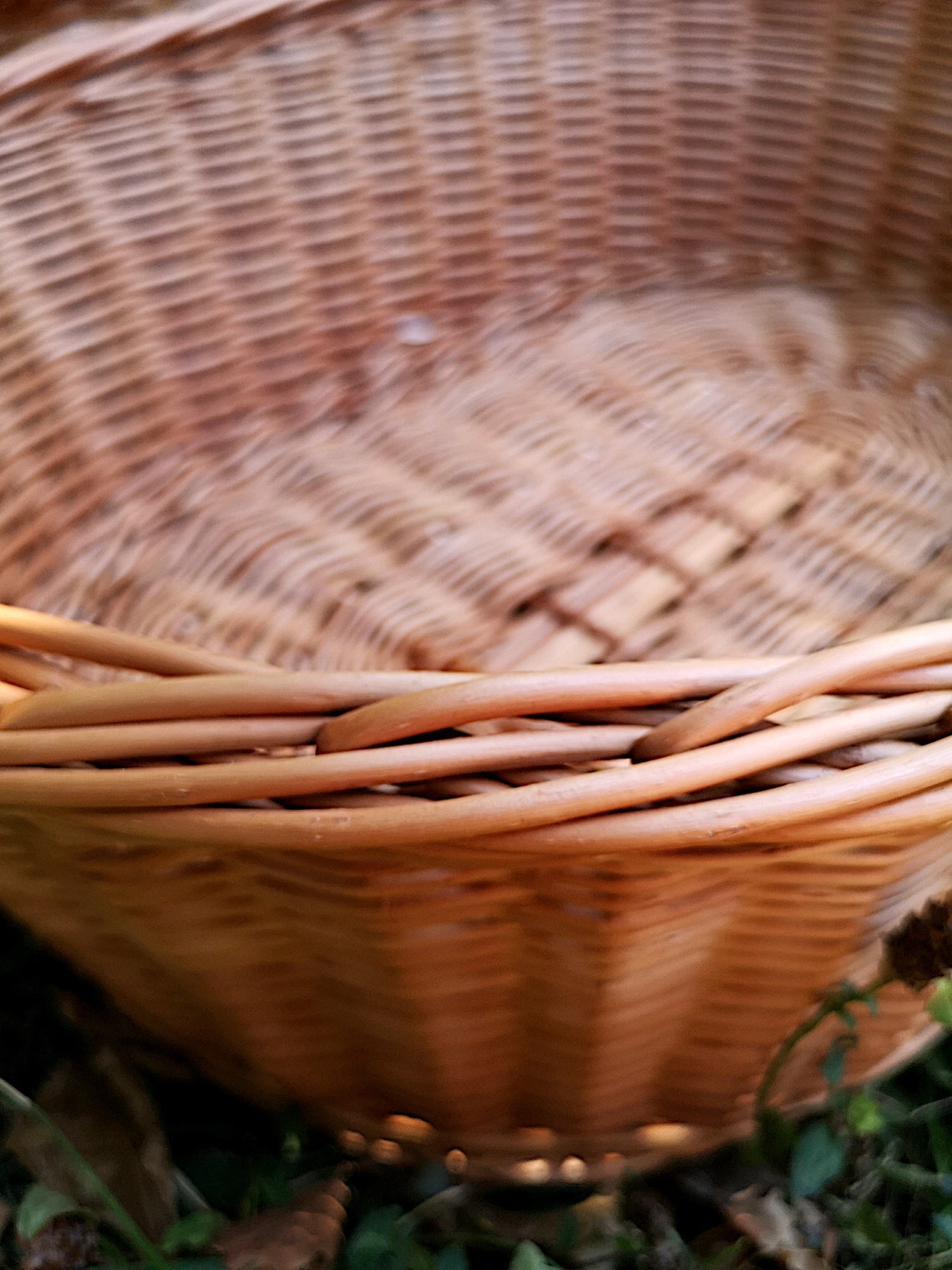 Shallow Laundry Basket Handwoven Storage Basket Oval Laundry - Etsy