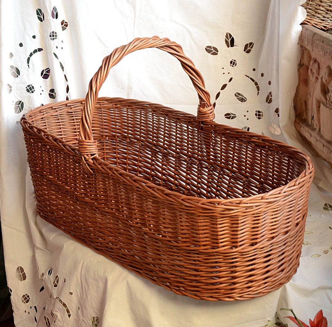Extra Long Basket With Handle Very Large Wicker Basket Long Basket Large Handled Basket Natural Willow Woven Basket Extra Large Size Etsy UK