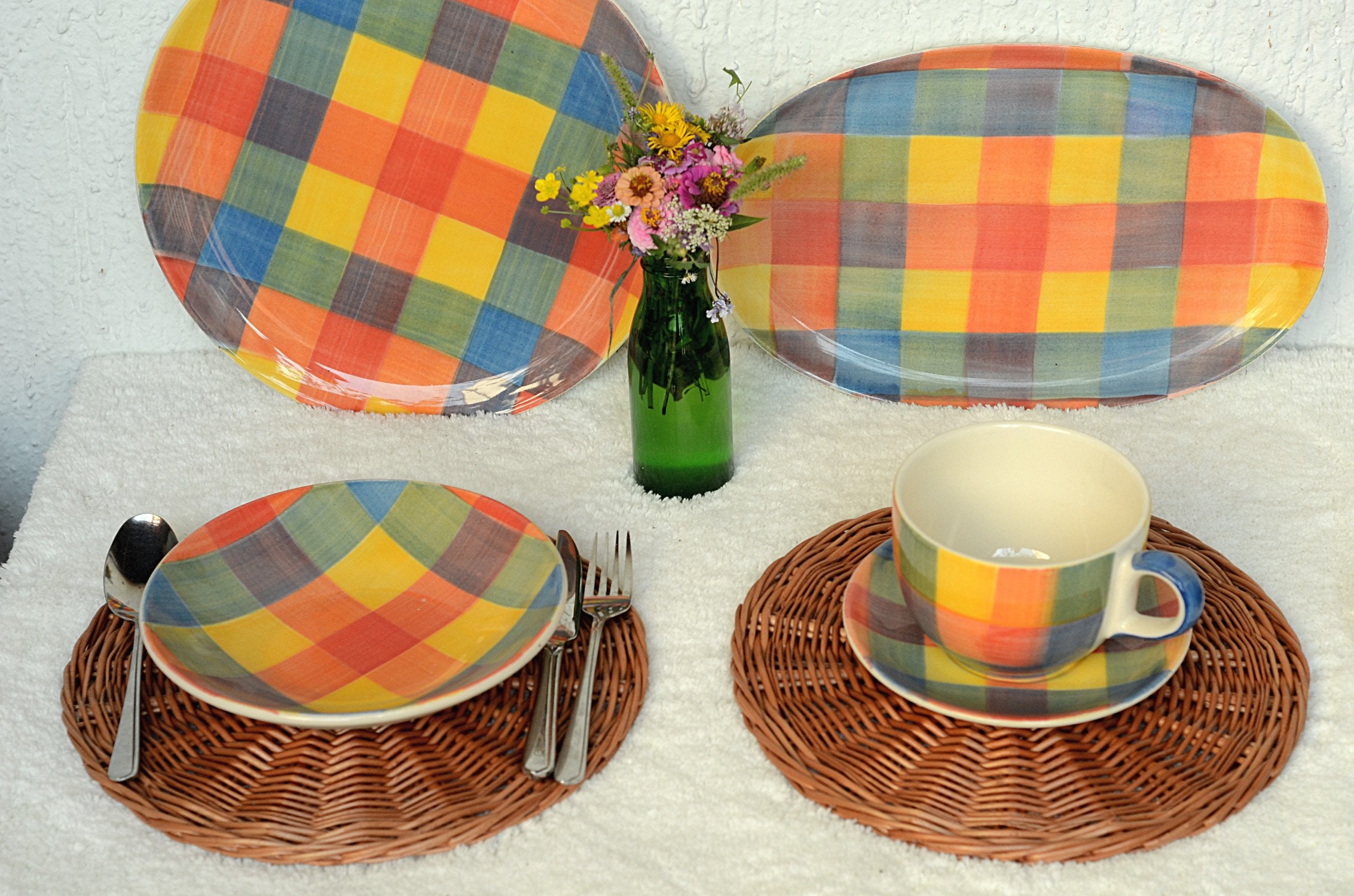 Wicker Plate Charger Woven Wicker Charger Rustic Table - Etsy
