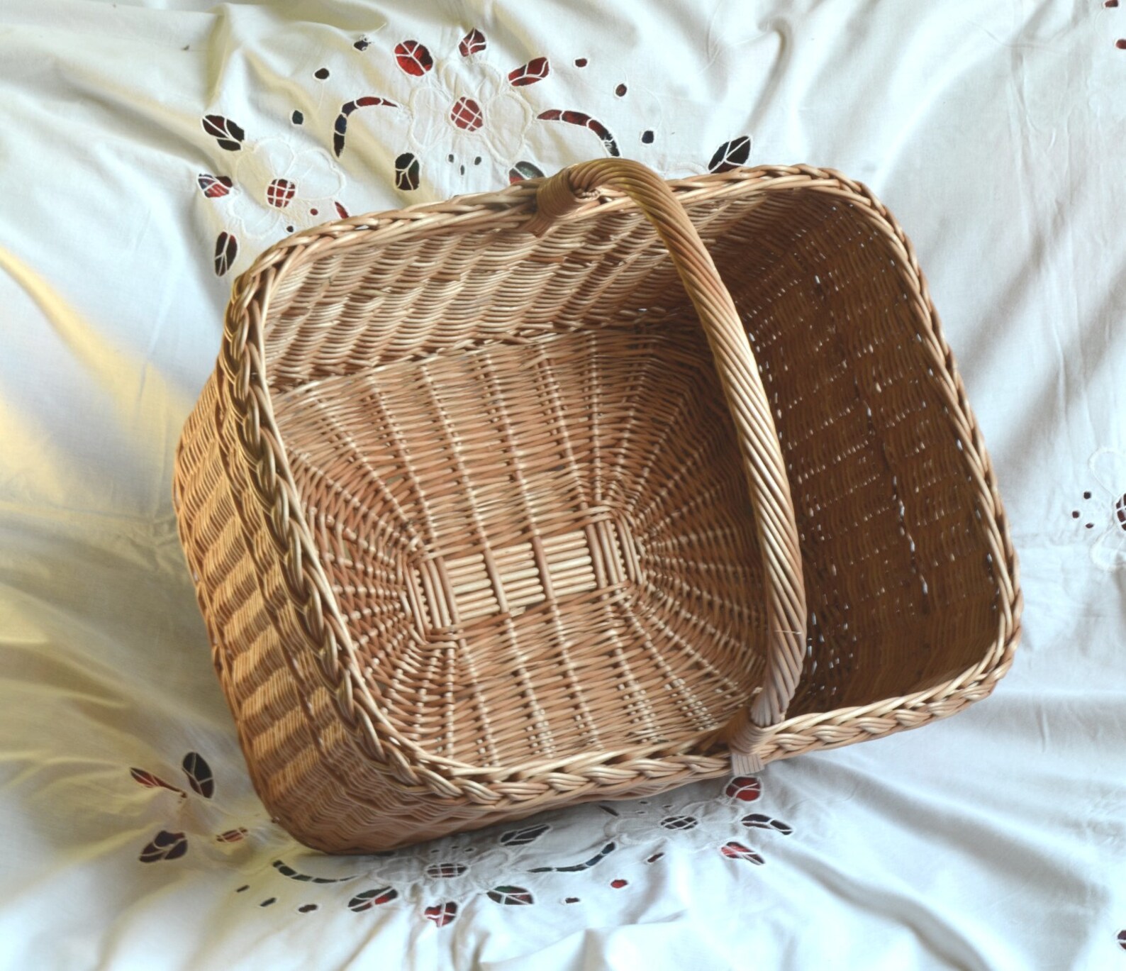 Large Wicker Basket Rectangular Basket Willow Basket Large - Etsy