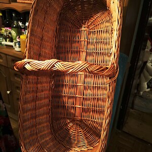 Extra Long Willow Woven Basket With Handle: Large Size - Etsy
