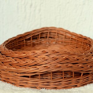 Round Tray, Round Basket Tray, Round Wicker Tray, Handled Basket Tray ...