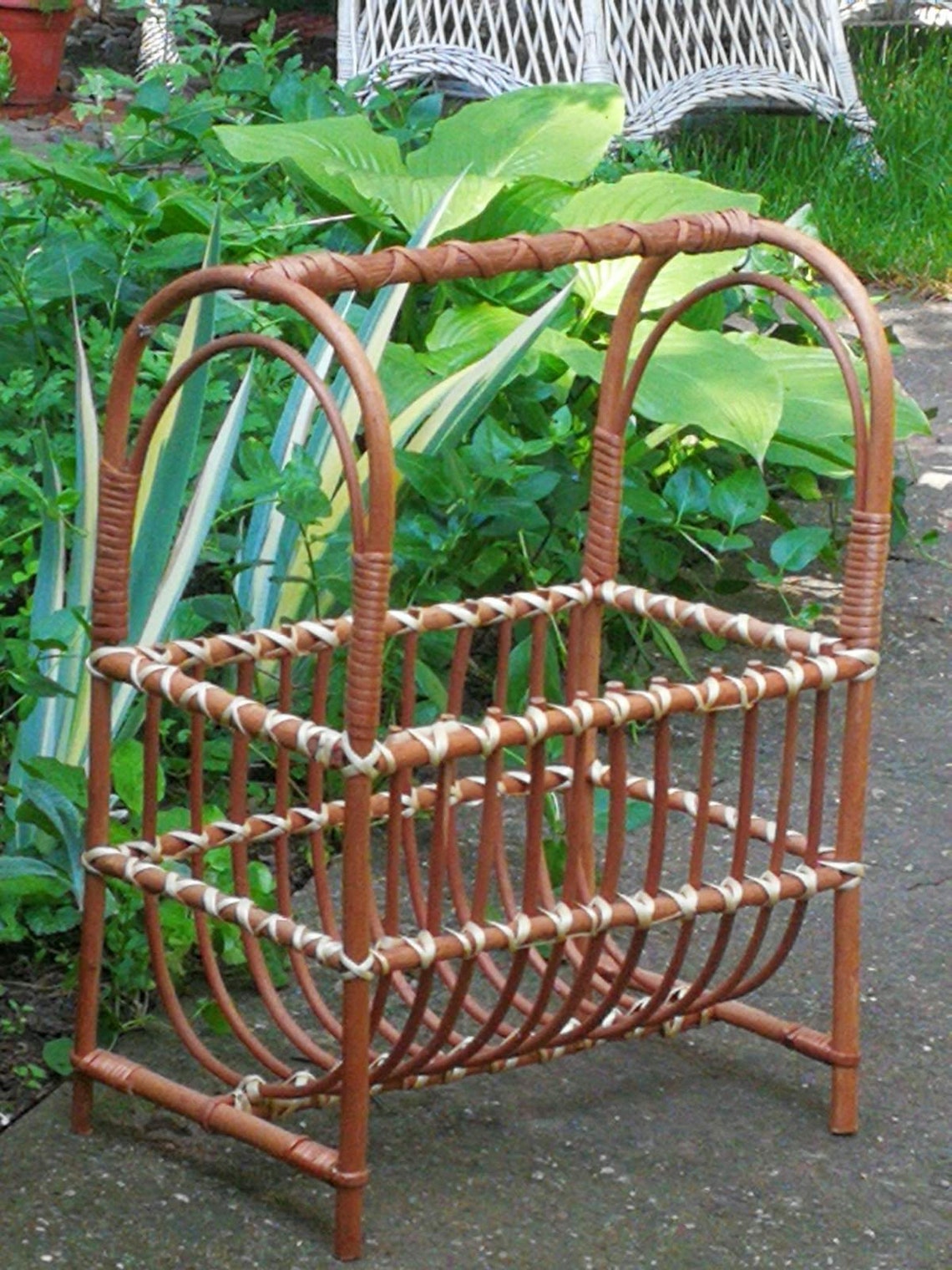 Wicker Magazine Rack Willow Magazine Holder Wicker Newspaper - Etsy