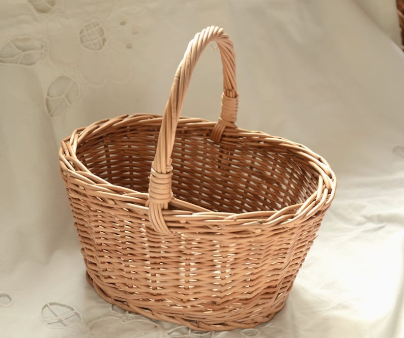 Small Wicker Basket Kids Size Basket Flower Girl Basket | Etsy