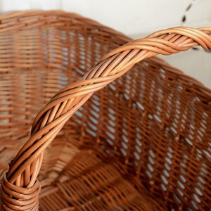 Extra Long Willow Woven Basket With Handle: Large Size - Etsy