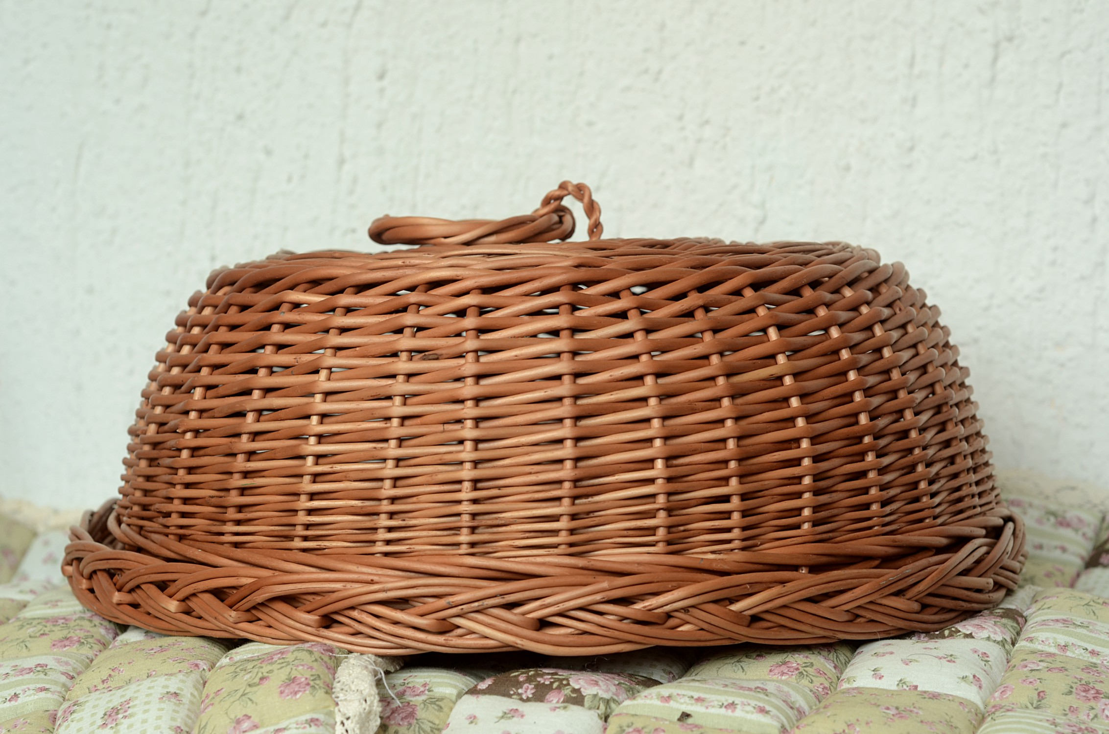 Large Wicker Plate With Lid Bread Plate With Lid Round - Etsy