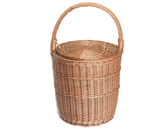 Birkin Basket Large Size Round Basket With a Lid Fitted Jane | Etsy