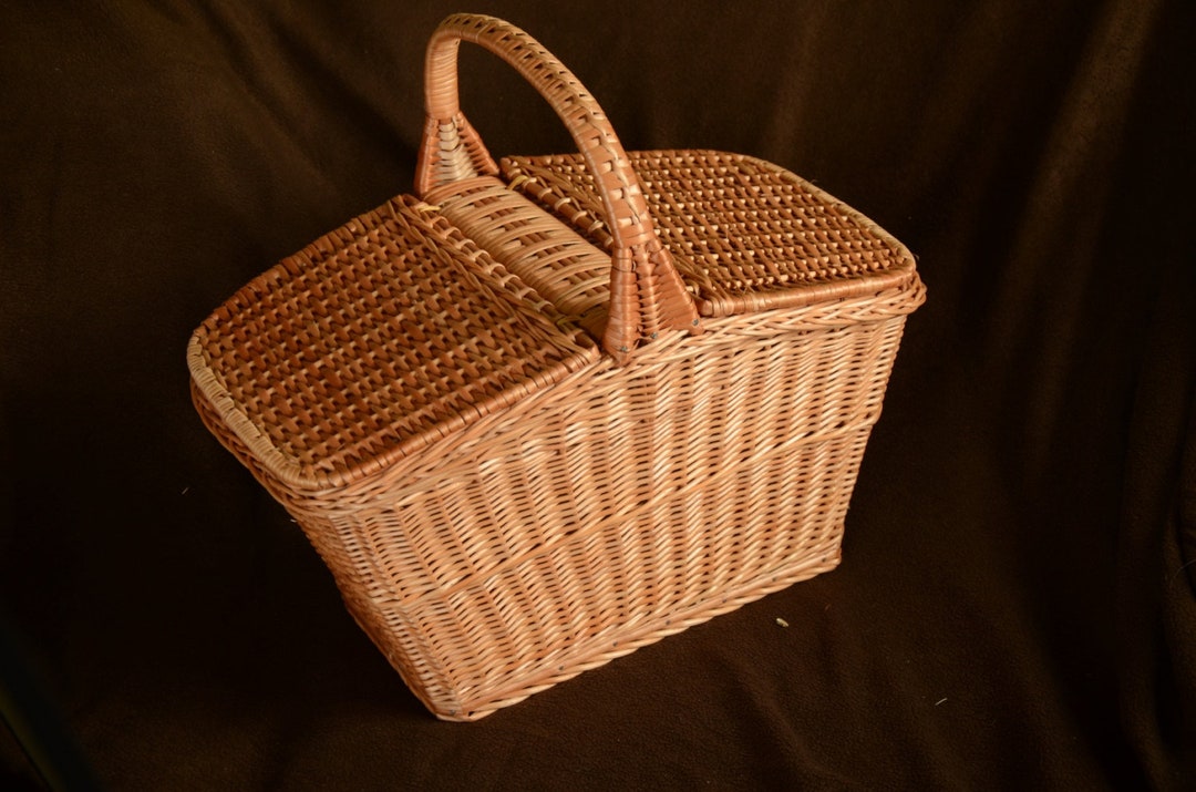 Large Picnic Basket Wicker Picnic Basket Willow Basket - Etsy