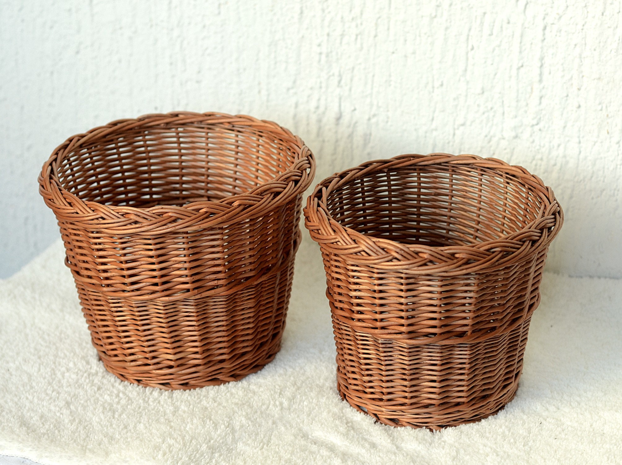 Wicker Plant Pot Basket Plant Pot Wicker Basket Planter | Etsy