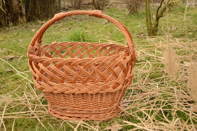 Handmade Wicker Basket Traditional Willow Basket Woven | Etsy