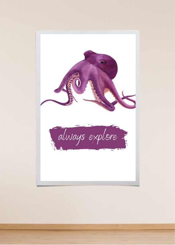 Prints Set of 10 Prints Inspirational Quotes Ocean Animals Affirmations ...