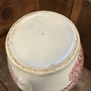 Red Transferware Pitcher Vanity Set Unmarked Floral 1041 - Etsy