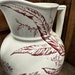 Red Transferware Pitcher Vanity Set Unmarked Floral 1041 - Etsy
