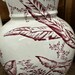 Red Transferware Pitcher Vanity Set Unmarked Floral 1041 - Etsy