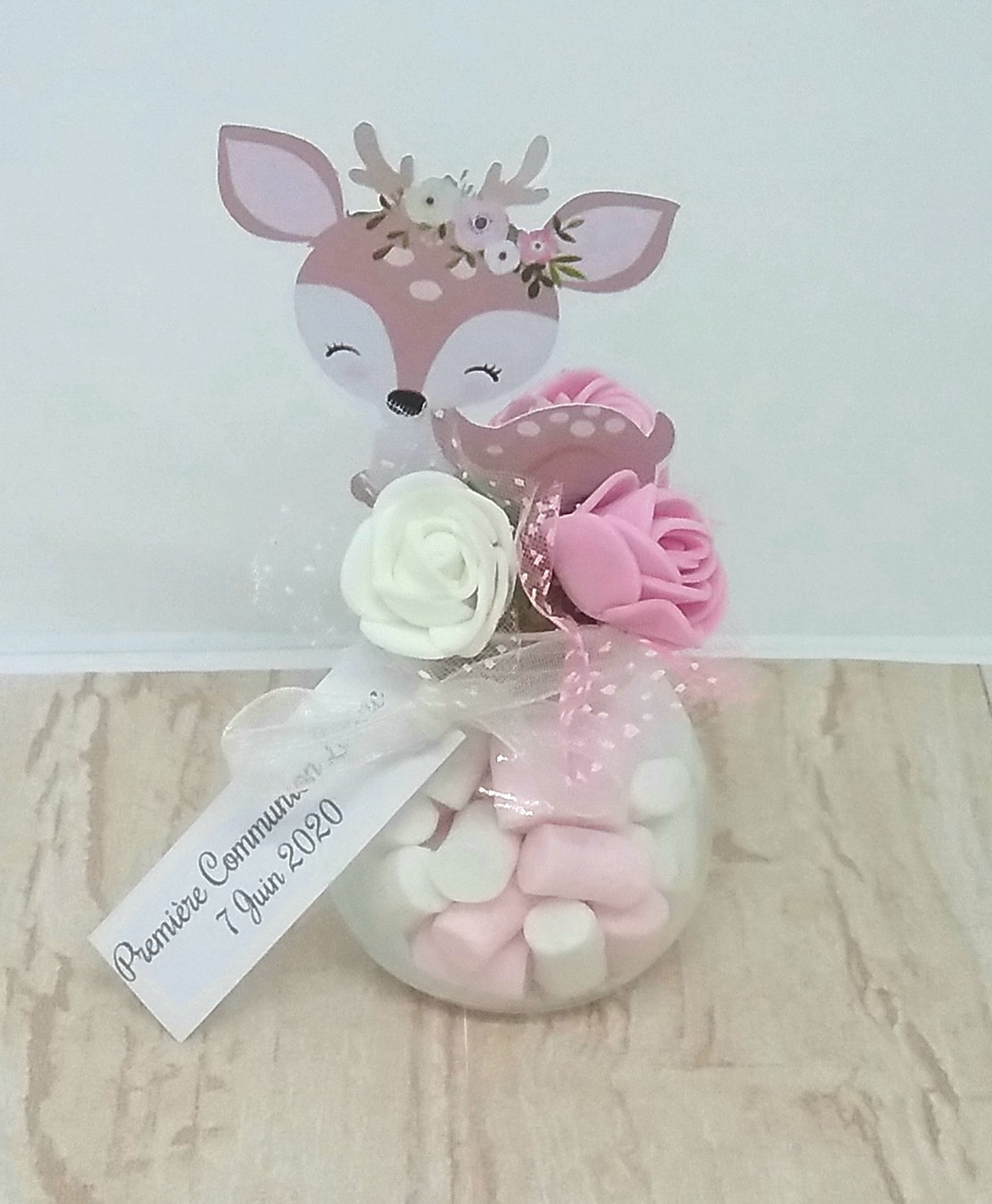 Set of 5 Fawn, Doe, Bambi, Forest Themed Candy Containers, Glass, Cork ...