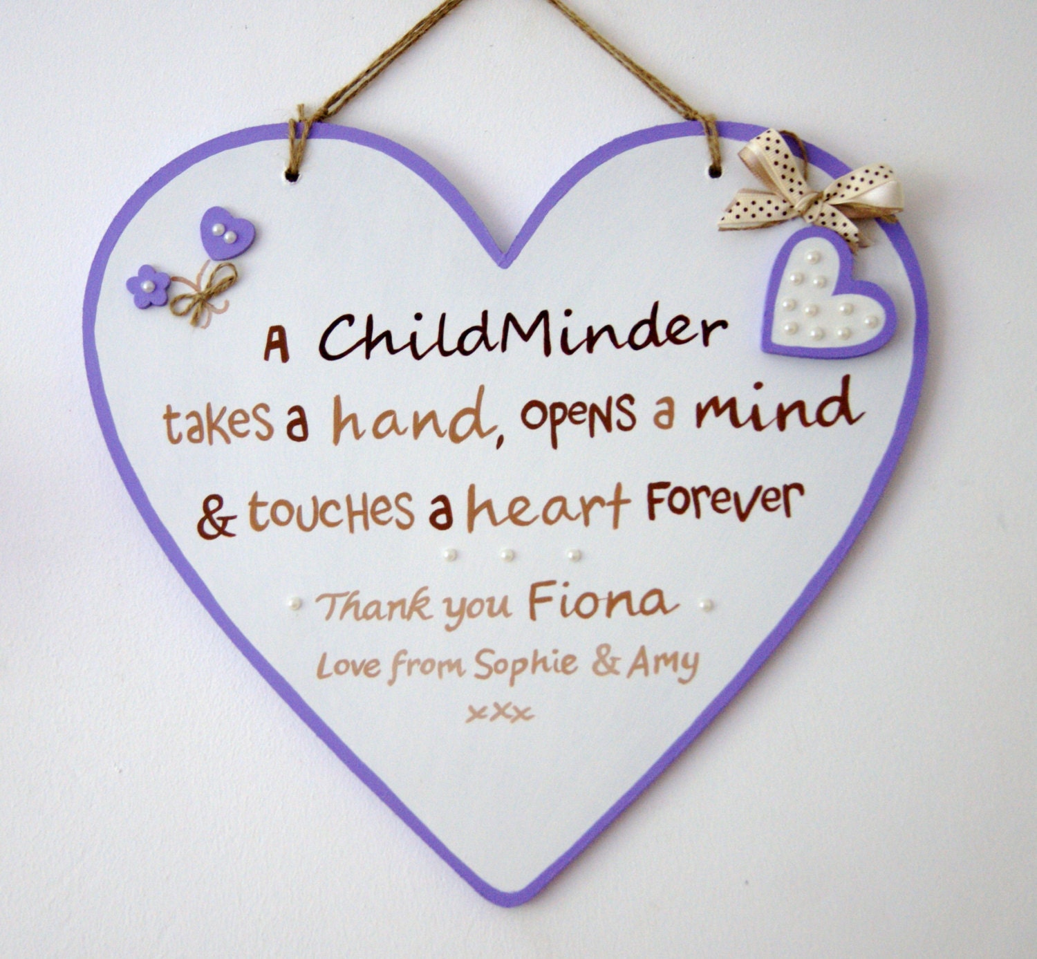 Childminder Gift. Personalised Plaque. Name Sign.Thank you | Etsy