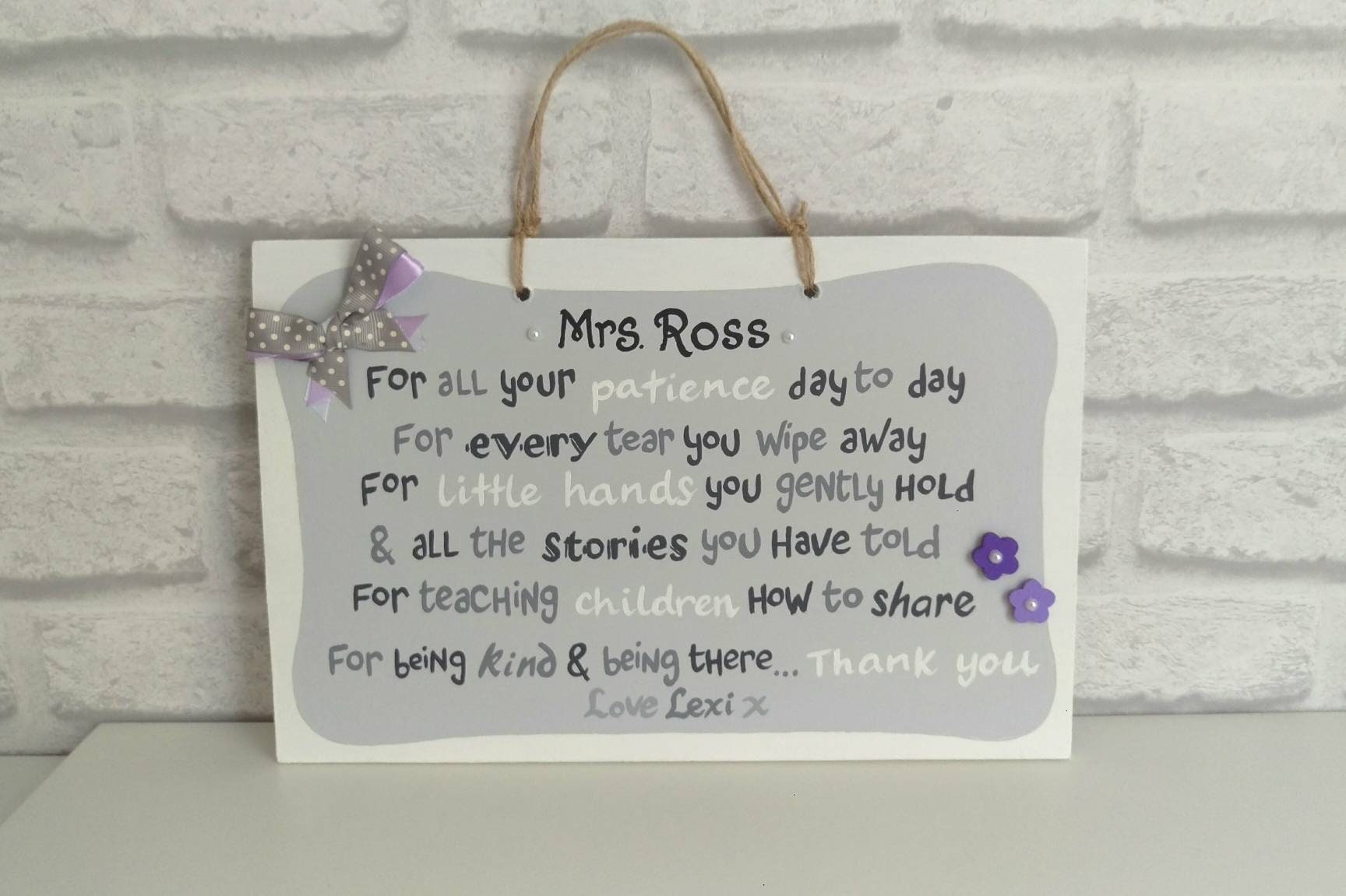 Personalised Childminder Gift. Unique Teacher Gift. Thank You | Etsy