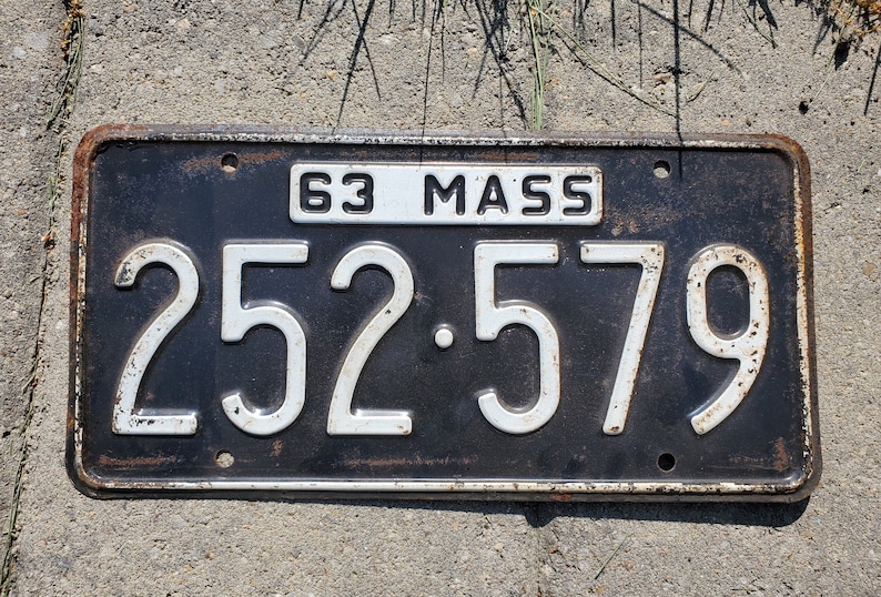 Vintage/antique 1940s-1960s Massachusetts License Plates - Etsy