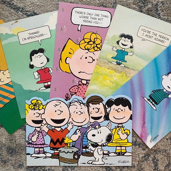 Snoopy Cards - Etsy
