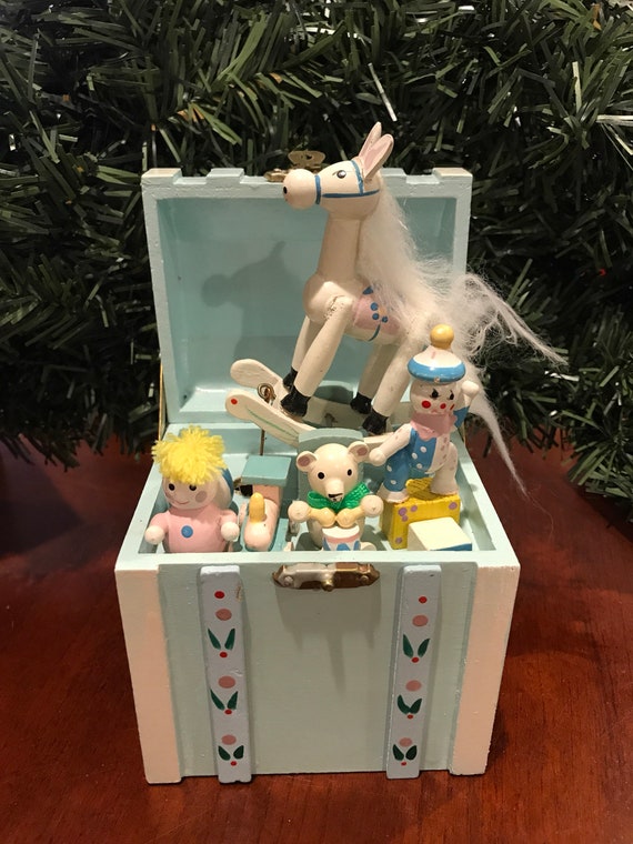 Vintage 1990s Whimsical Wooden Music Box New in Box Plays | Etsy
