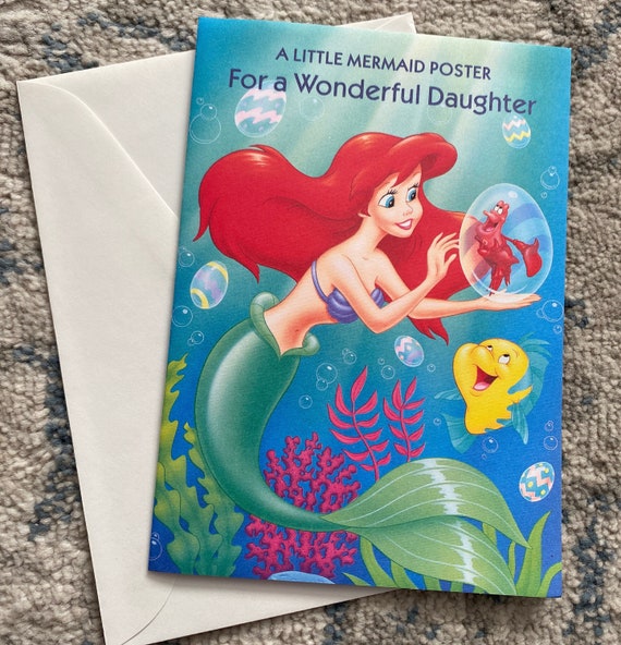 EASTER Vintage Little Mermaid Greeting Card/Collectible | Etsy