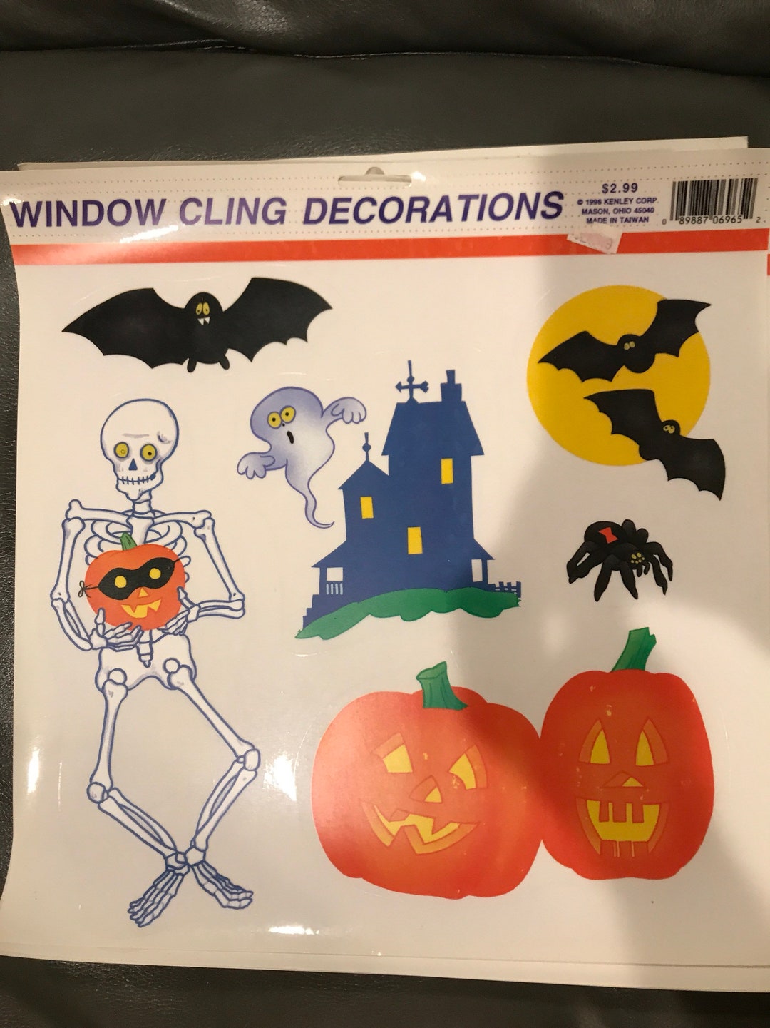 VINTAGE 90s Decorative Halloween Window Cling Decal Sheets - Etsy