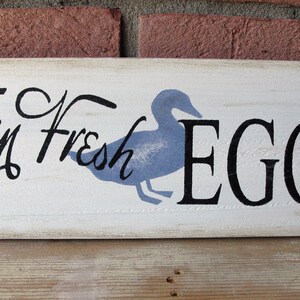 Duck Farm Fresh Eggs Custom Sign 15 inches x 5.25 inches | Etsy