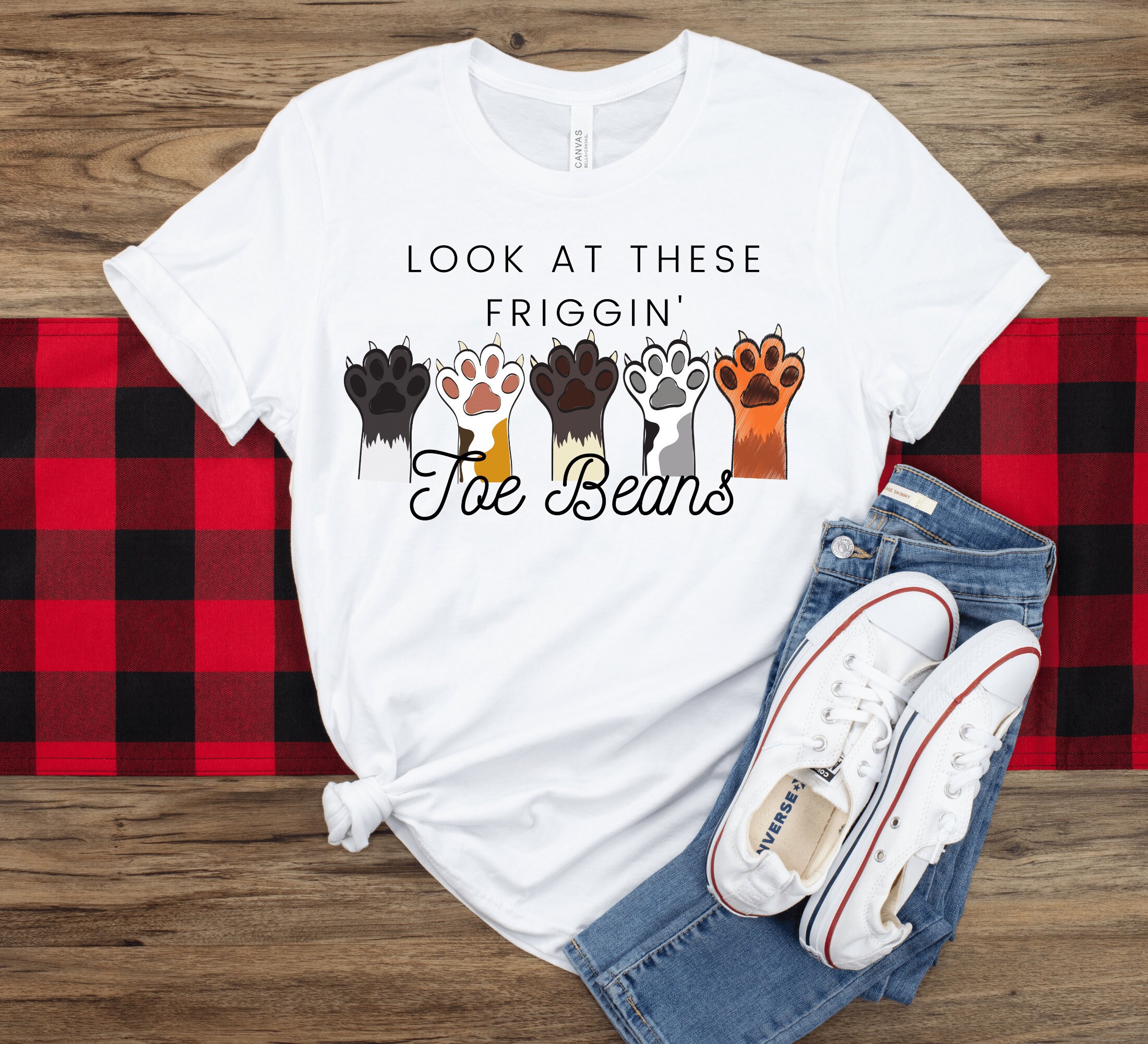 Look at These Friggin Toe Beans, Funny Cat Shirt, Cute Cat Shirt,cat ...