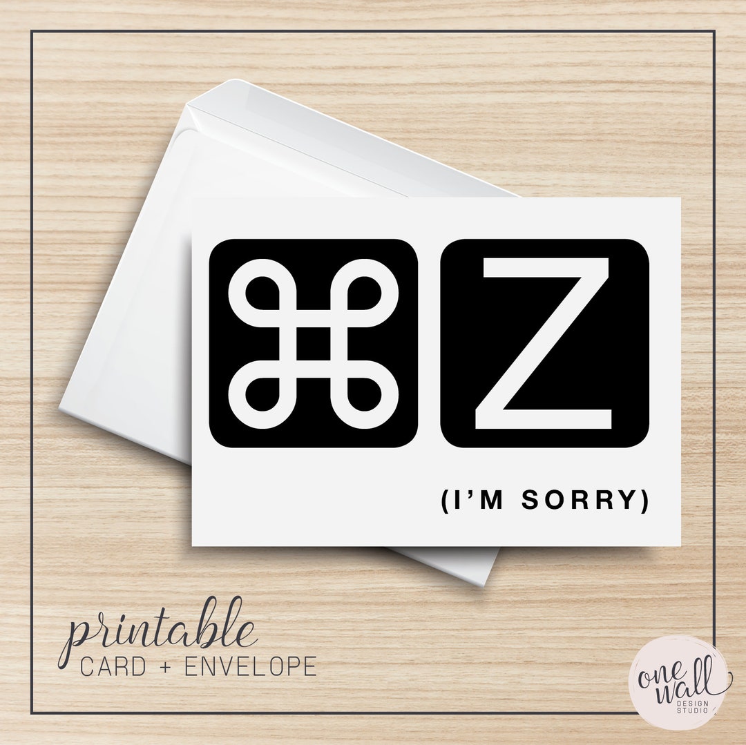 I'm Sorry PRINTABLE Greeting Card, 5x7, Digital Art, Cardstock ...