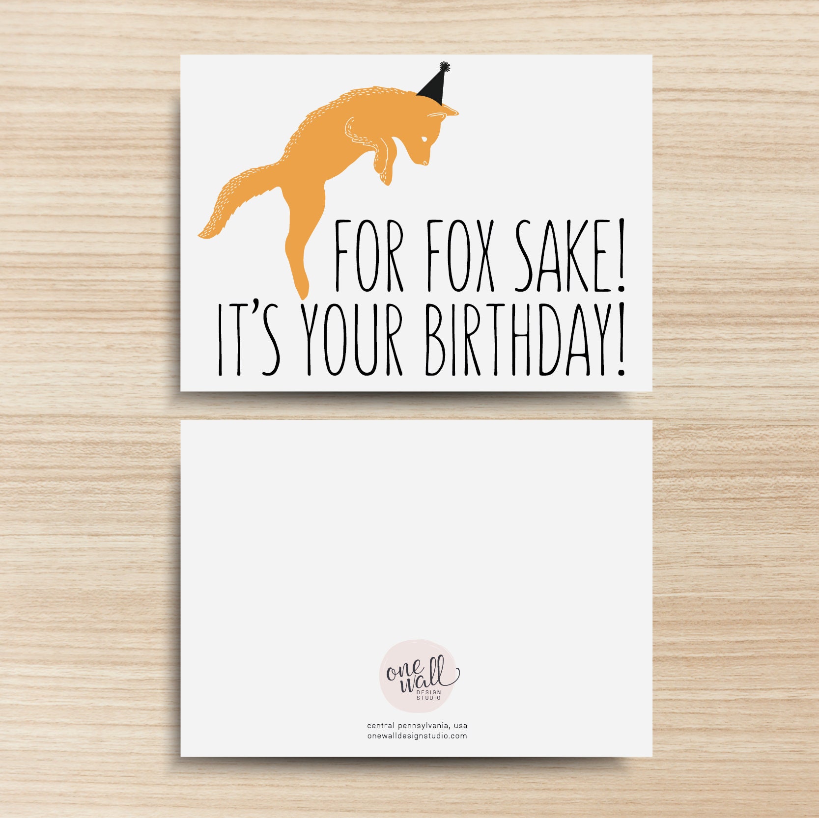 For Fox Sake, It's Your Birthday PRINTABLE Greeting Card, 5x7 ...
