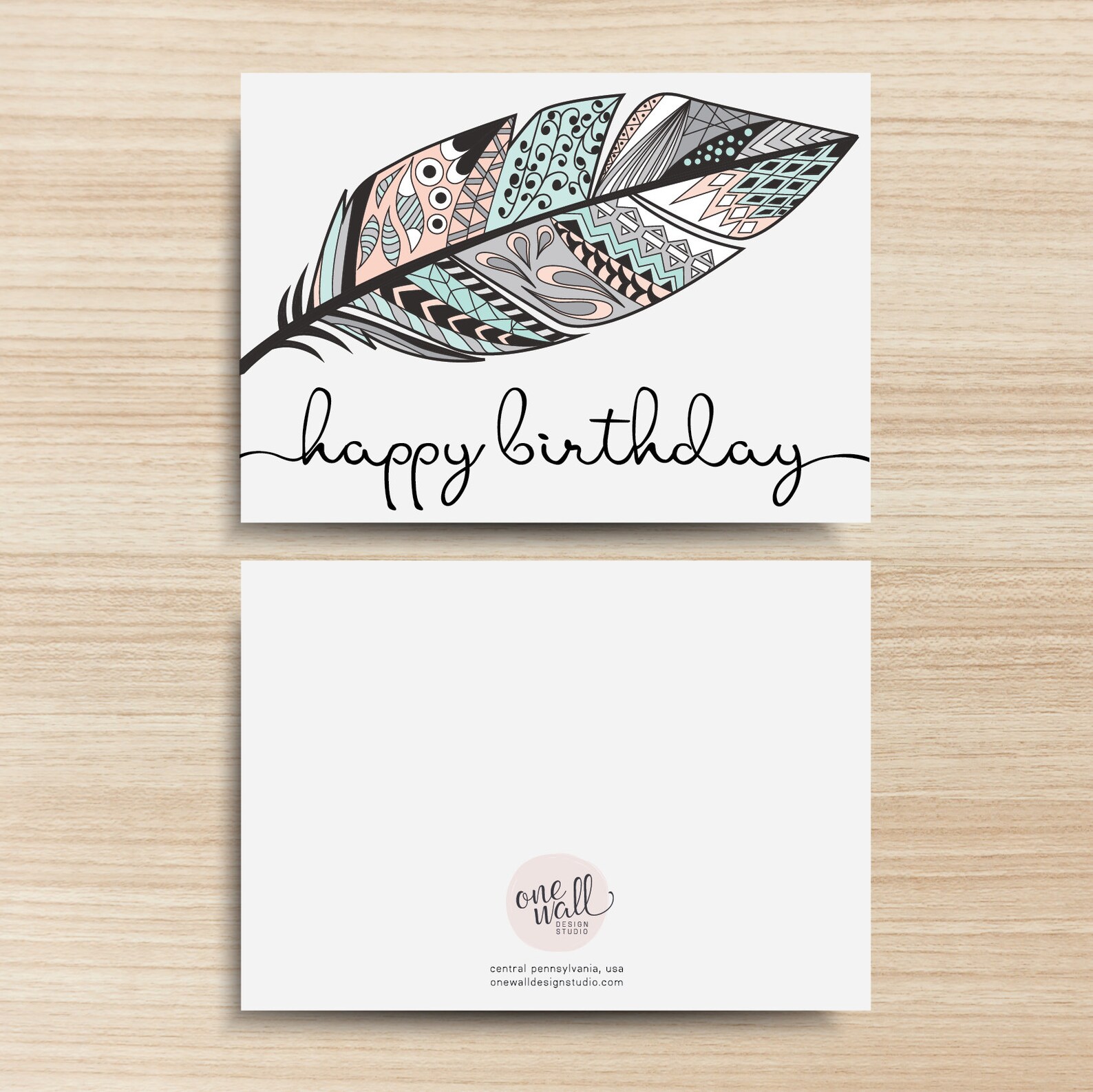Happy Birthday PRINTABLE Greeting Card, 5x7, Cardstock, Digital Art ...
