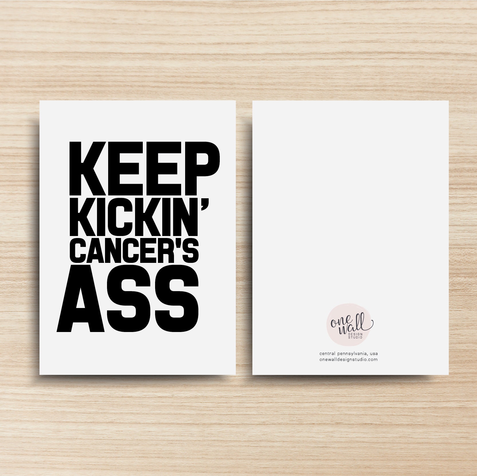 Keep Kickin' Cancer's Ass PRINTABLE Greeting Card, 5x7, Digital Art ...