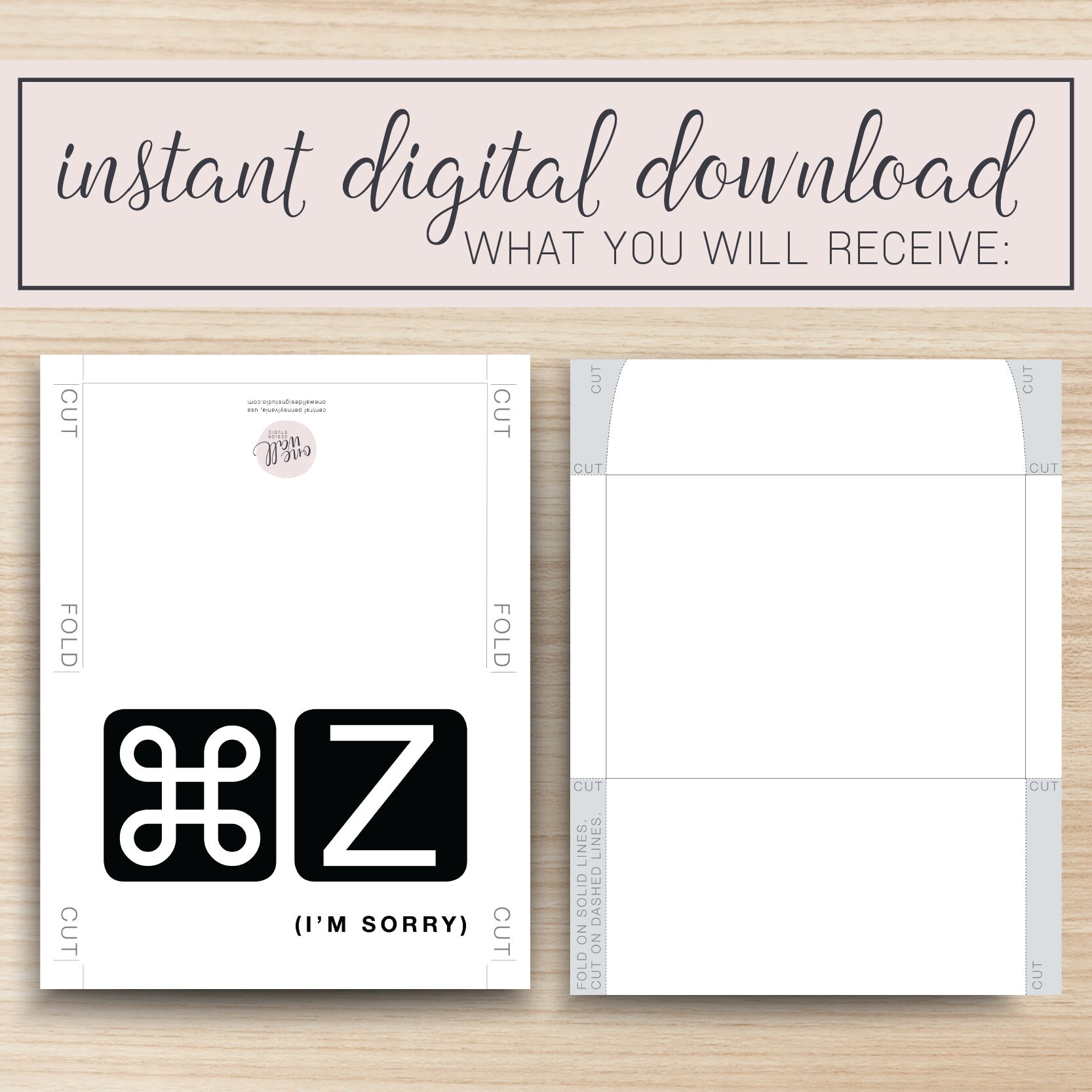 I'm Sorry PRINTABLE Greeting Card, 5x7, Digital Art, Cardstock ...